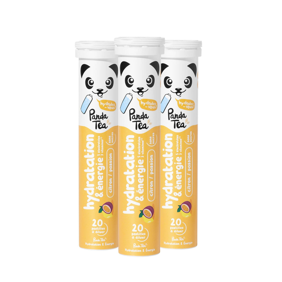 Pastilles Hydratation - Solution d'hydratation aux électrolytes - Panda Tea