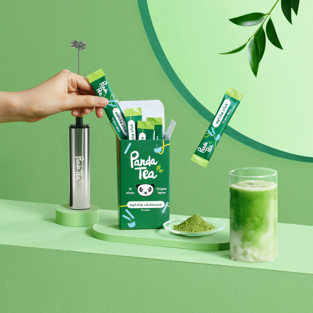 Iced matcha latte, la recette rafraîchissante - Panda Tea