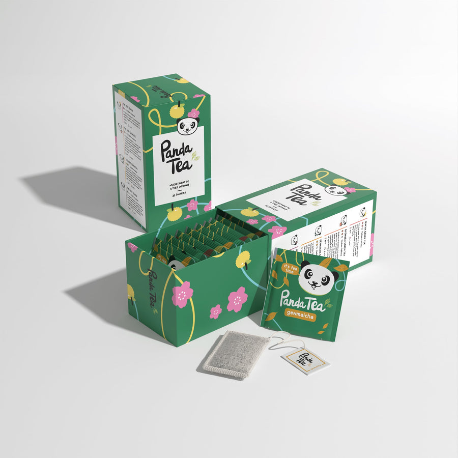 Coffret Thés Japonais - 4 thés verts d'exception - Panda Tea